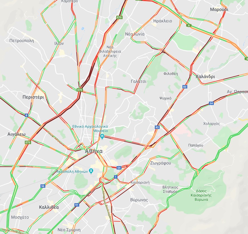 Κίνηση στους δρόμους : Ουρές χιλιομέτρων λόγω της στάσης στο Μετρό ...